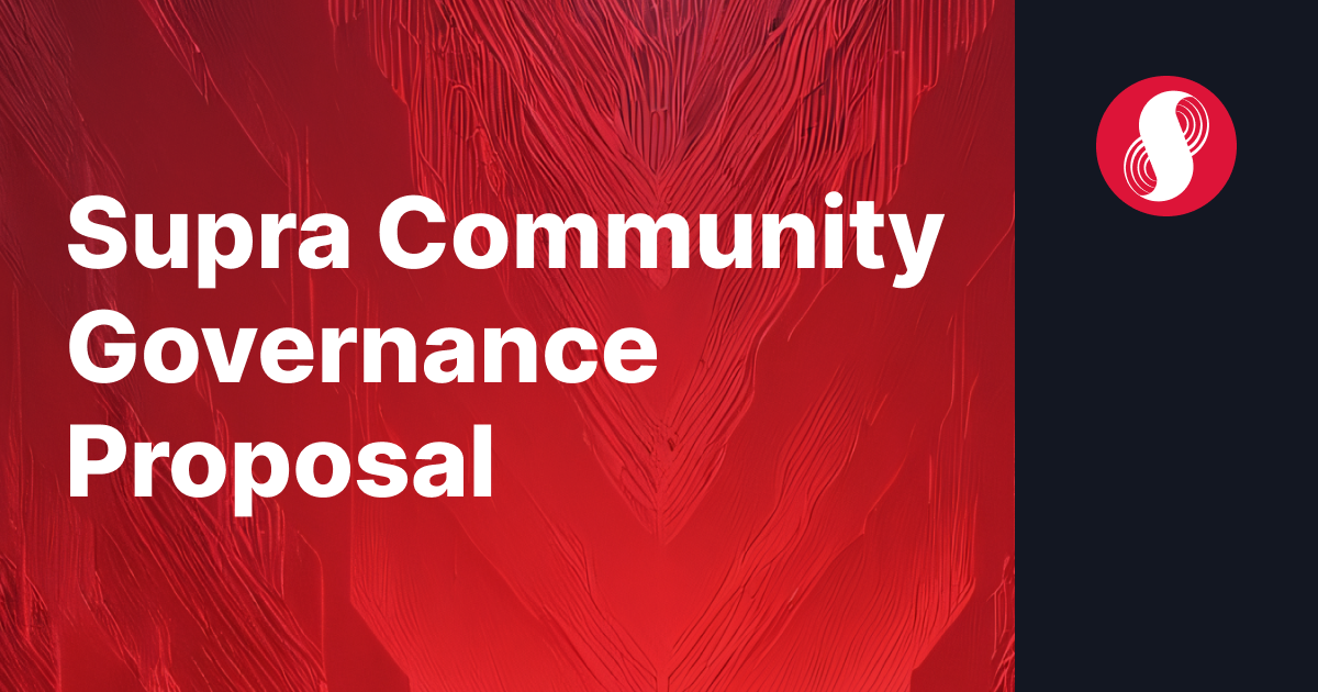 Supra Community Governance Proposal